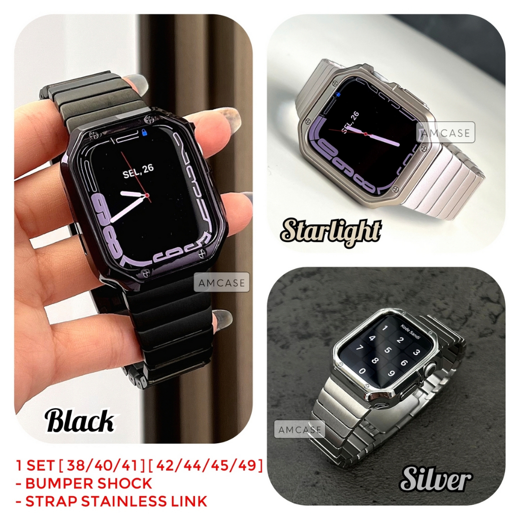 Jual ( STRAP ONLY ) Stainless Steel LINK Bracelet | Tali Strap Watch ...