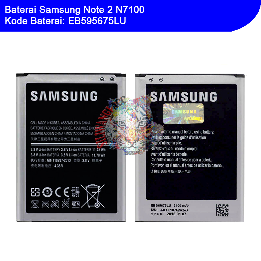 Jual Baterai Samsung Note 2 N7100 EB595675LU Original OEM | Shopee Indonesia
