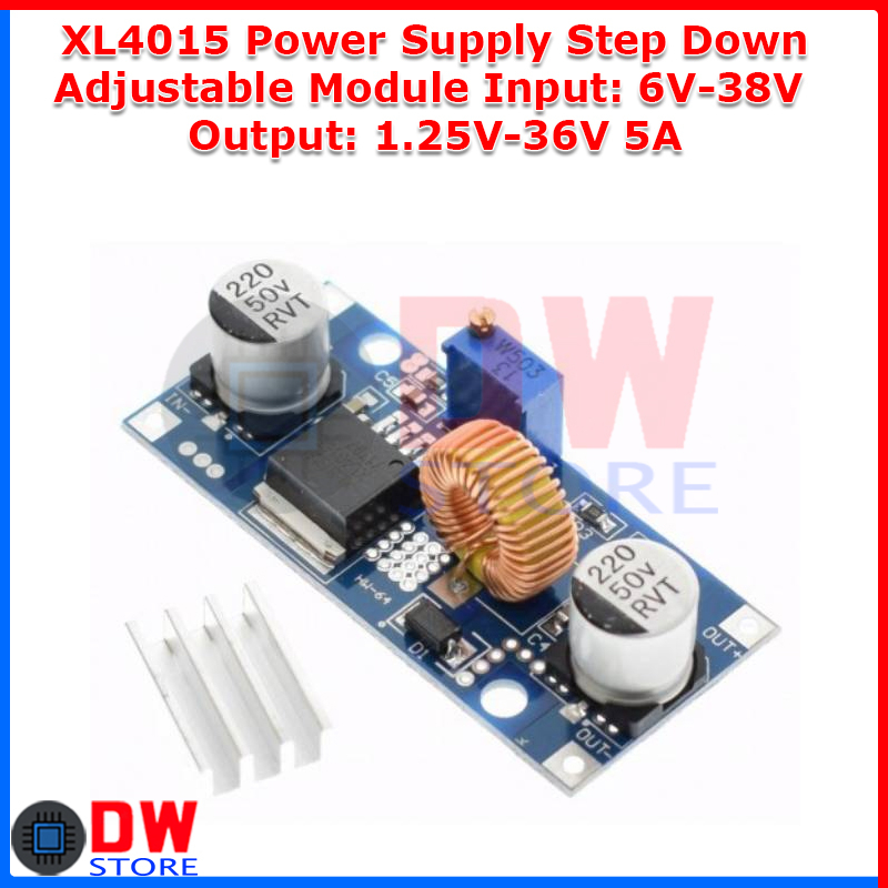 Jual 75W XL4015 5A DC-DC STEP DOWN ADJUSTABLE REGULATOR POWER SUPPLY ...