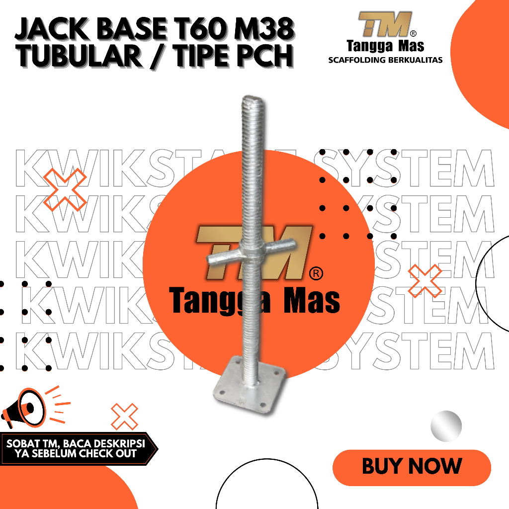 Jual JACK BASE T60 M38 /PLAT KAKI UNTUK SCAFFOLDING PIPA, PCH KWIKSTAGE ...