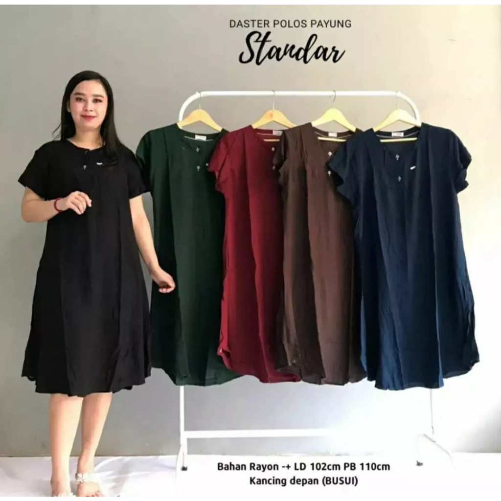 Jual Daster Dress wanita Polos murah terbaru kekinian bahan rayon ...