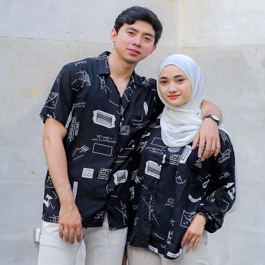 Jual bisa COD buy one get one/1 set kemeja/kemeja couple/kemeja unisex ...