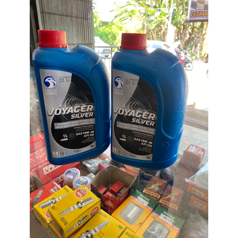 Jual oli ADNOC voyager silver 10w-40 api sn 1liter | Shopee Indonesia