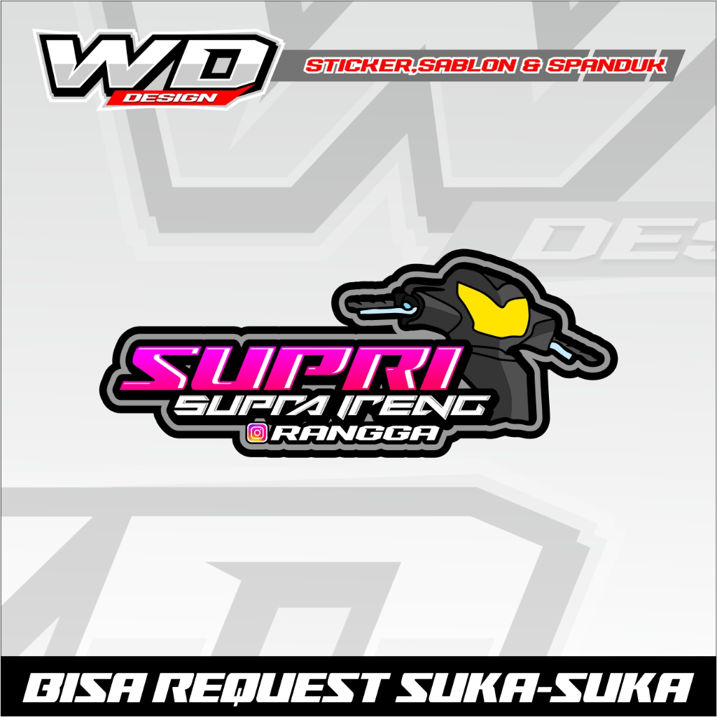 Jual Stiker Racing A3+ Custom Nama Suka Suka Sticker Custom Stiker ...