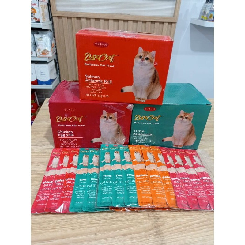 Jual snack camilan kucing Luxcat creamy 15gr - makanan kucing lux cat ...