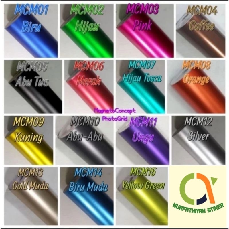 Jual stiker skotlet motor satin metalic doff,elegant,harga per50cm×50cm ...