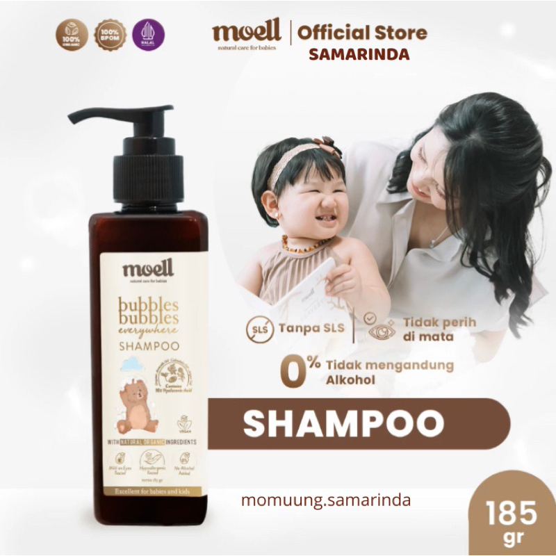 Jual MOELL Shampoo / Shampo Bayi / Shampoo Natural Organik / SLS Free ...