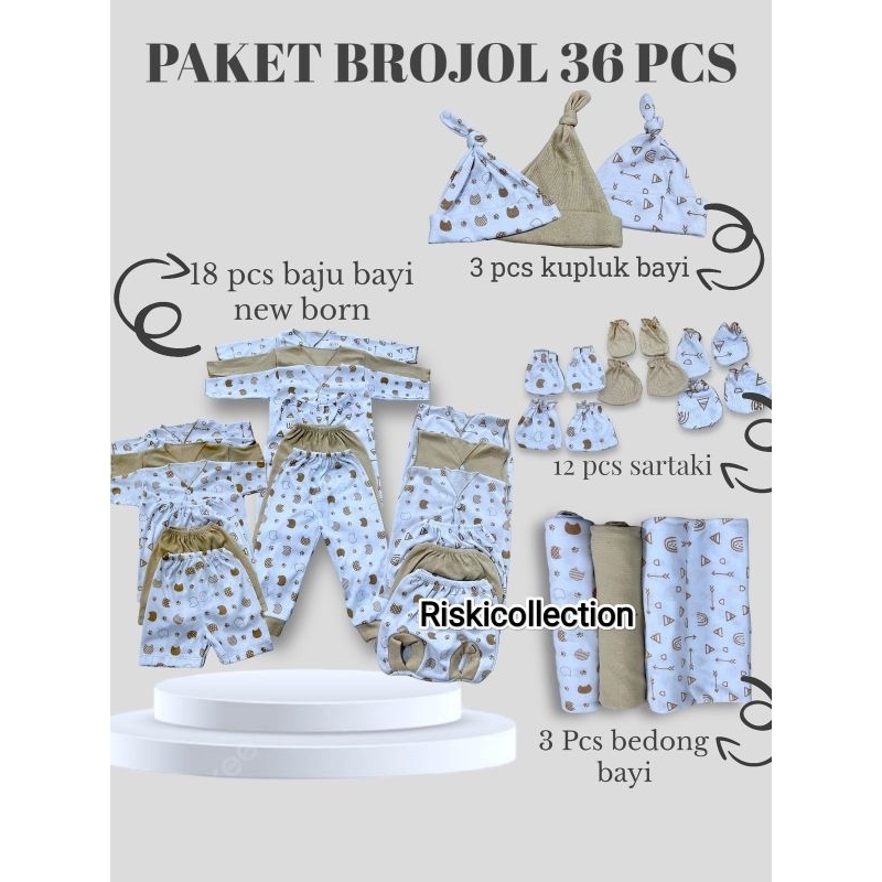 Jual 36 pcs Paket Brojol perlengkapan bayi baru lahir /Newborn ,baju ...