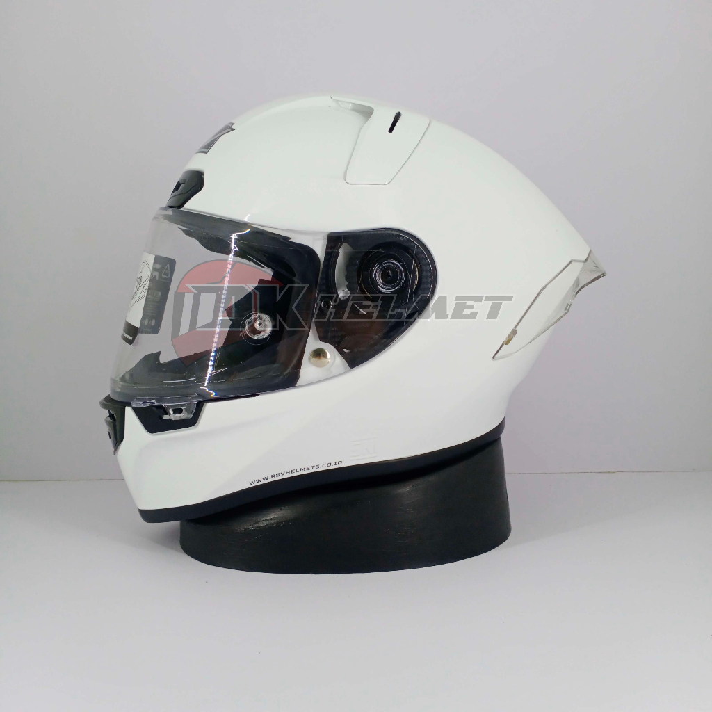 Jual HELM FULL FACE RSV FFS21 WHITE GLOSSY ORIGINAL WARNA PUTIH GLOSS ...