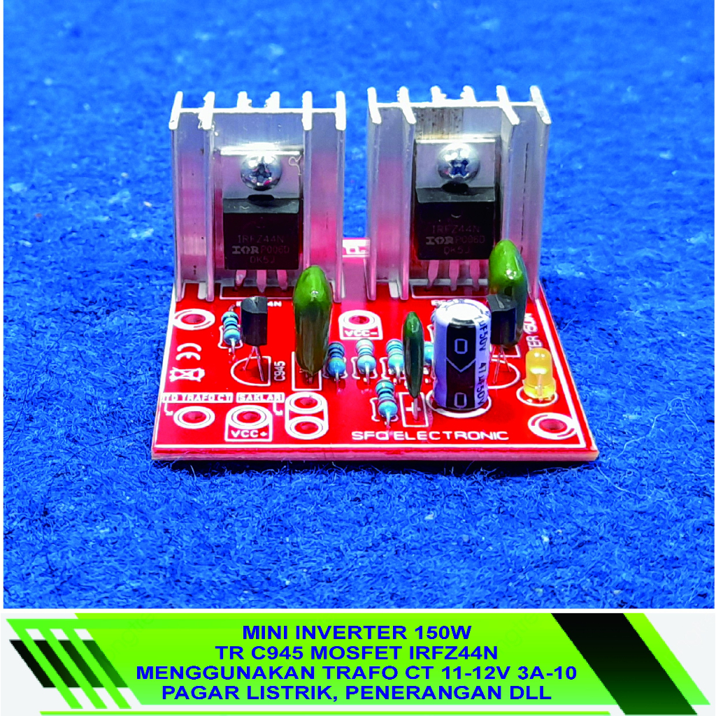 Jual Kit inverter mini 2 mosfet 150w 12V TO 220Vac | Shopee Indonesia