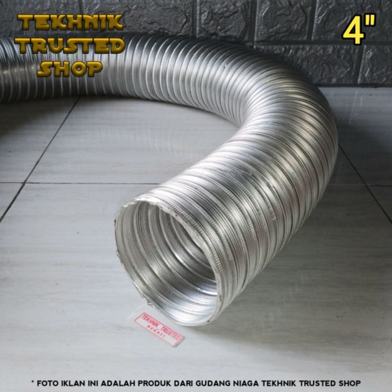 Jual Round ducting semi rigid 4" x 3 meter selang exhaust panas ...