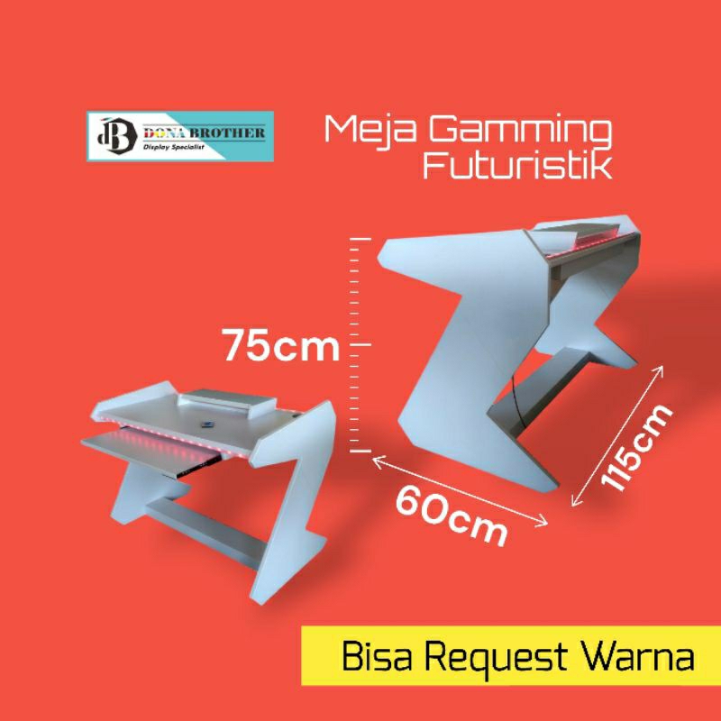 Jual meja gaming rgb / meja gaming led / meja gaming futuristik ...