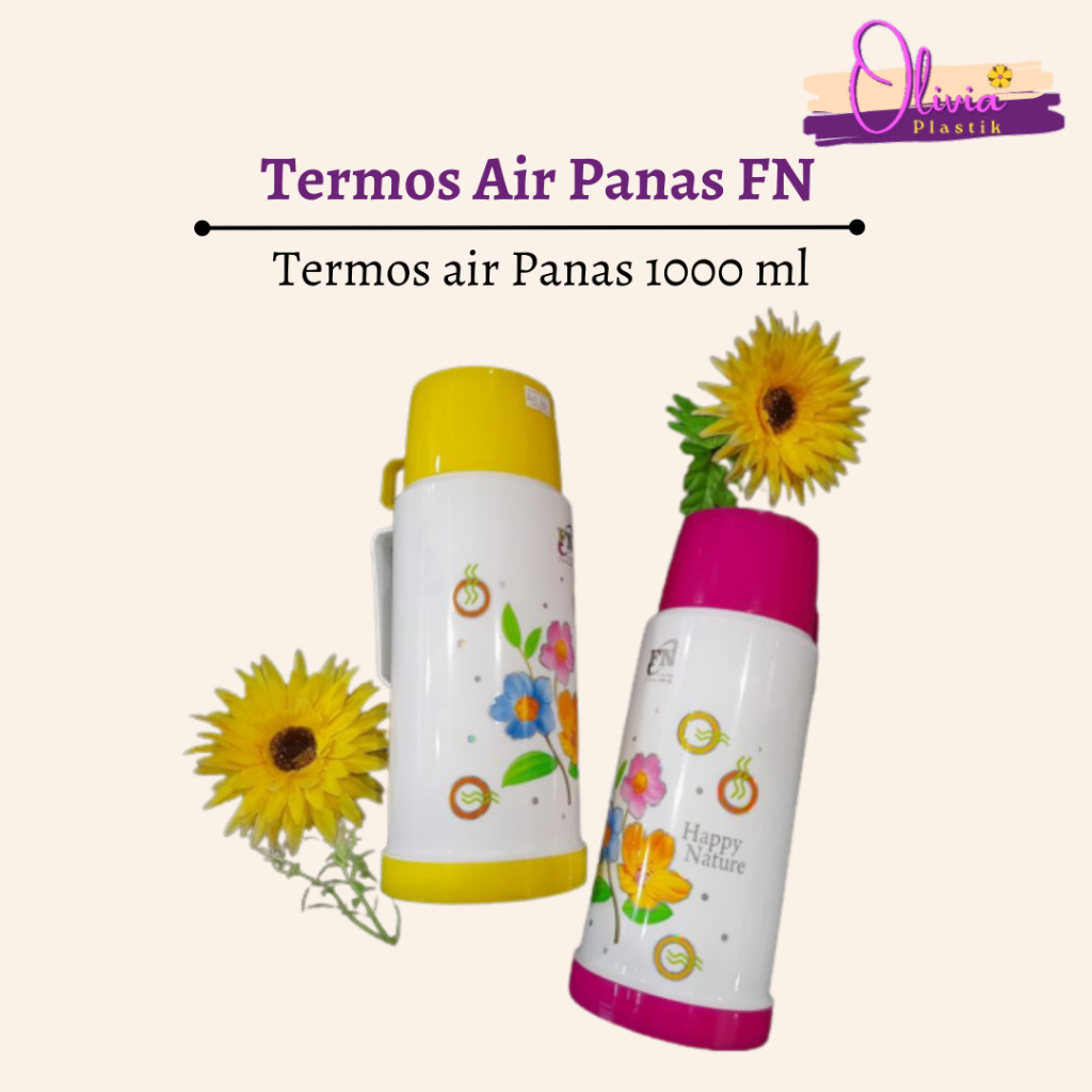 Jual Termos Air panas merk FN 1000 ml warna lucu (FREE EKSTRA BUBBLE ...