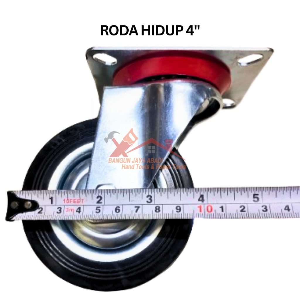 Jual RODA ETALASE 4" inch/RODA KARET/RODA TROLLEY tipe HIDUP (berputar ...