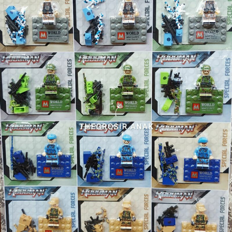 Jual TGA Block Roboman Special Forces Mainan DIY Balok Susun MIni ...
