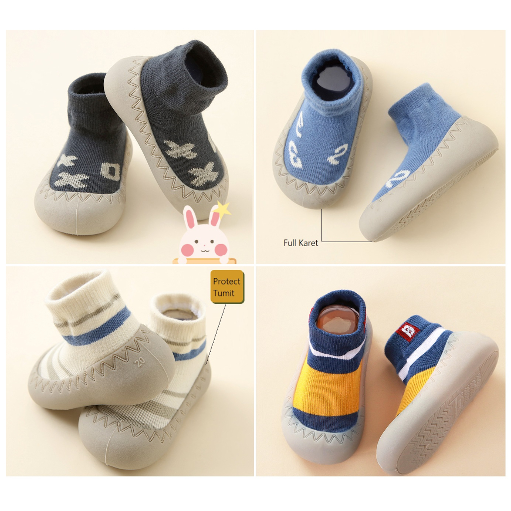Jual Sepatu Bayi Anak Karet / Sandal Anak Bayi Keren - [ FULL KARET ...