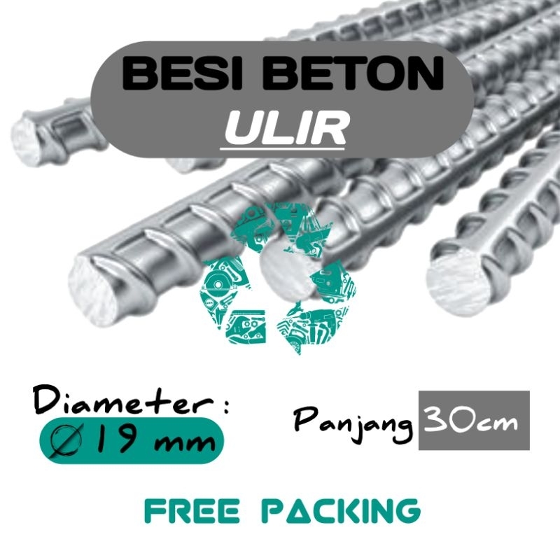 Jual Besi Beton Ulir D19mm SNI, potongan besi panjang 30cm. | Shopee ...