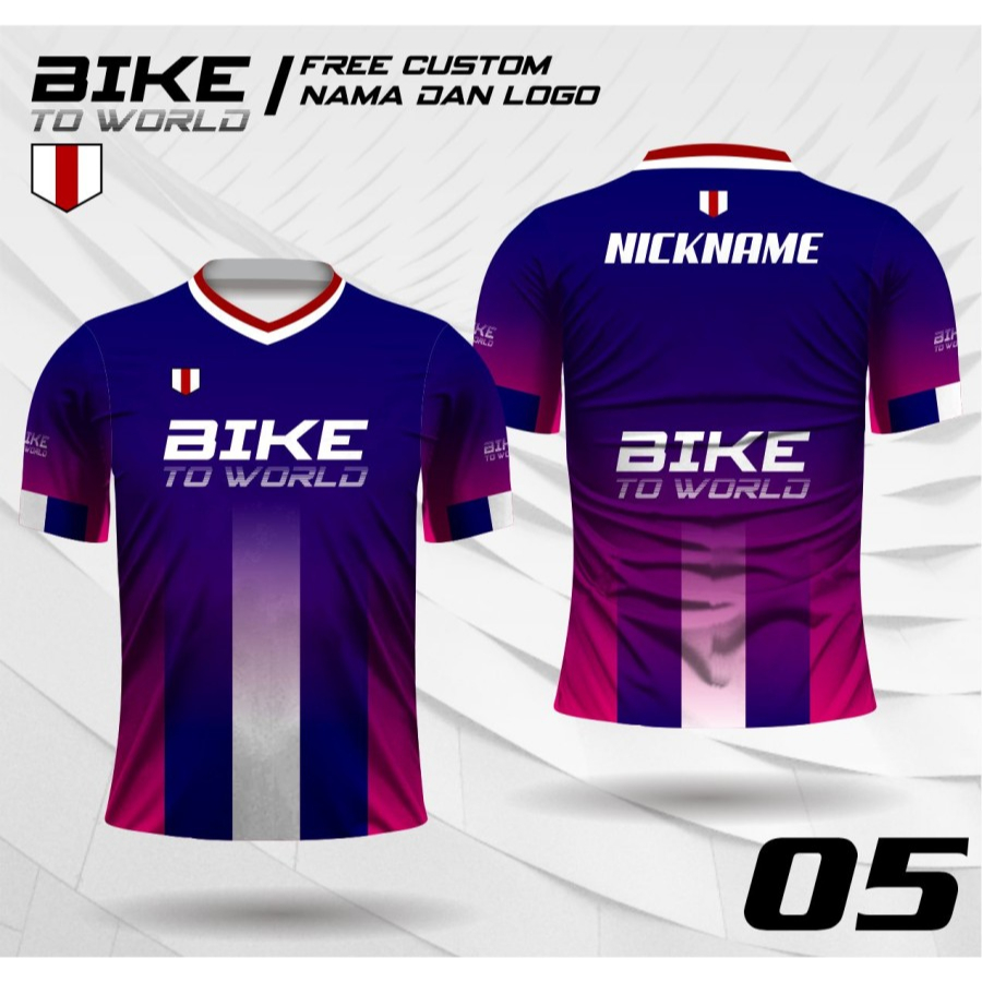Jual Jersey kaos sepeda baju gowes bike to world | Shopee Indonesia