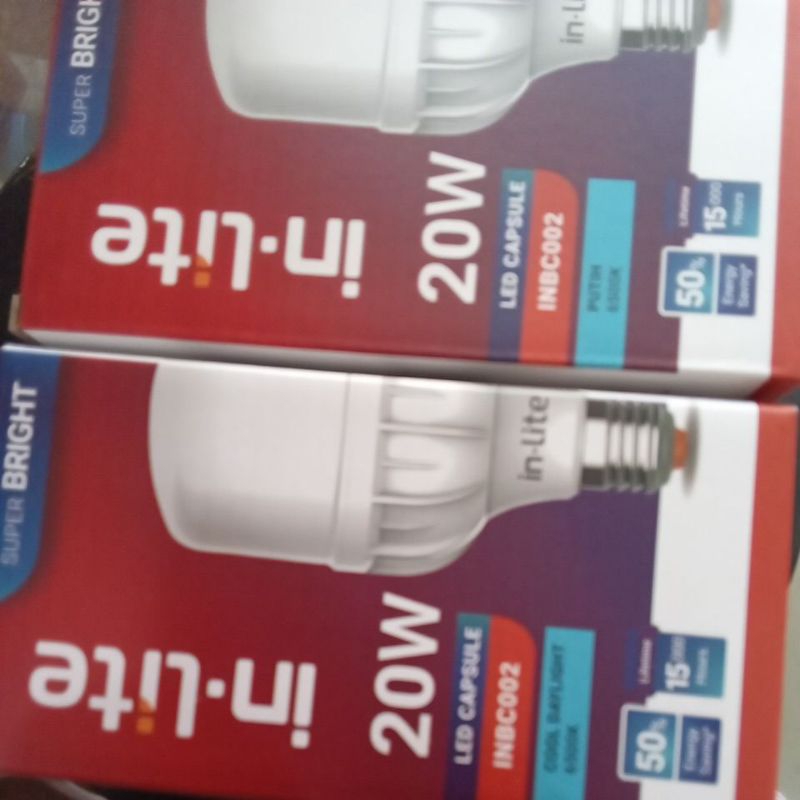 Jual Lampu LED Buld Capsule E27 20W CDL 6500K IN-LITE INBC002 | Shopee ...