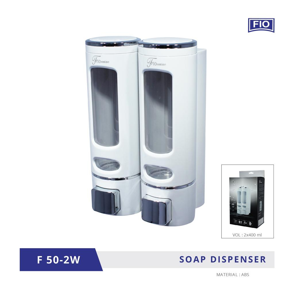 Jual Tempat Sabun Double Cair Hitam Putih / Soap Dispenser Dinding ...