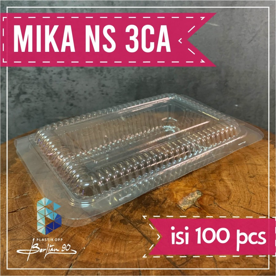 Jual Mika Plastik 3CA kotak Bening Untuk kue basah isi 100 pcs Terbaru / Cup Kotak Dimsum Bening ...