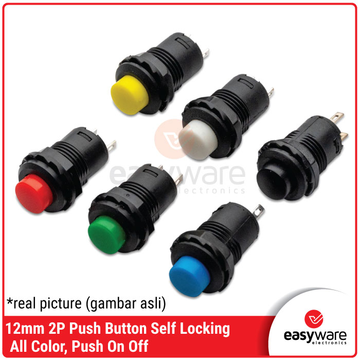 Jual Push Button 12mm Self Locking Push On Off Tombol Saklar 12mm Switch On Off | Shopee Indonesia