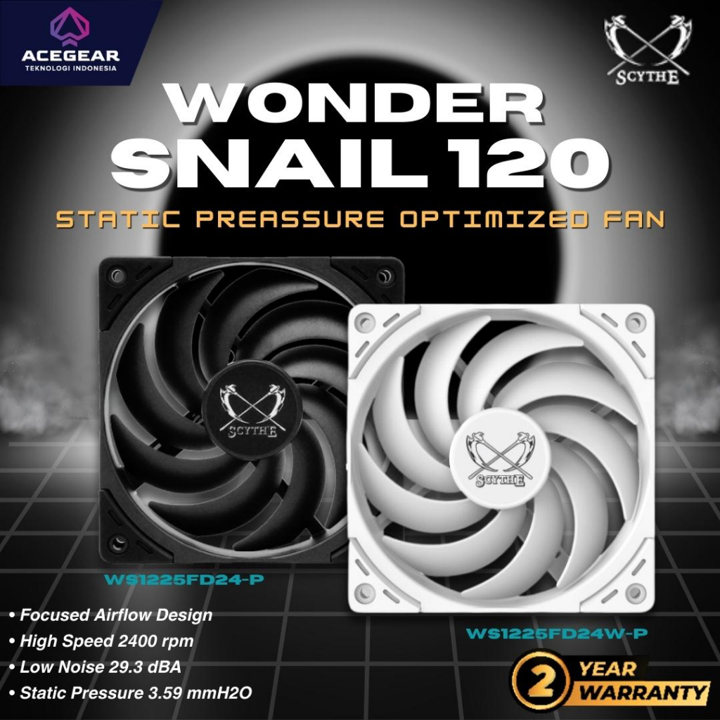 Jual SCYTHE WONDER SNAIL 120 PWM - Static Pressure Radiator Fan / Fans ...