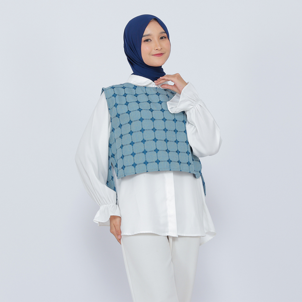 Jual Kyoya Official - Sachi Vest Blouse Linen Embroidery I Rompi Wanita ...