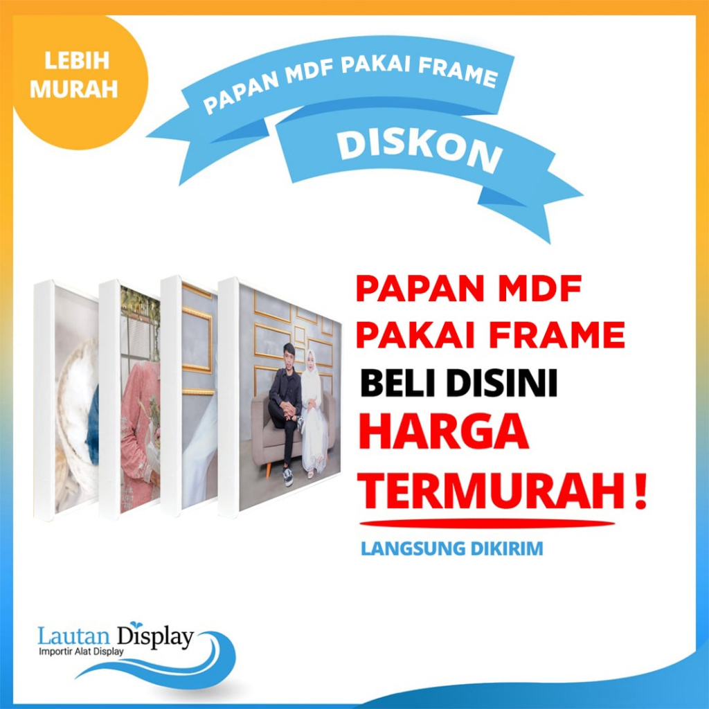 Jual Cetak Foto Media Papan MDF + Bingkai Frame Tempel Tanpa Paku ...