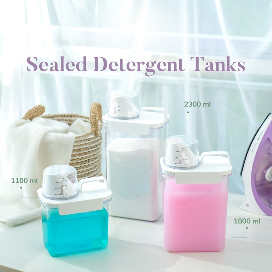 Jual Botol Laundry Detergent Transparan Serbaguna dengan Gelas Takar ...