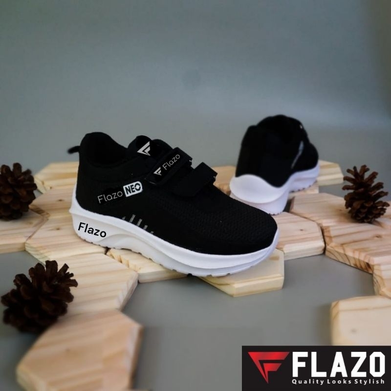 Jual Flazo Sepatu Sekolah Anak Prempuan Laki Laki FLAZO ZEROO Hitam ...