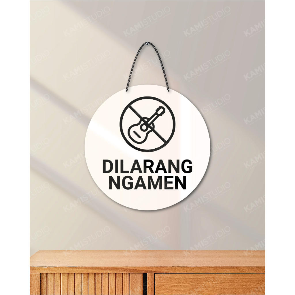 Jual TULISAN DILARANG NGAMEN 20X20 CM GANTUNG/ SIGN GANTUNG DILARANG ...