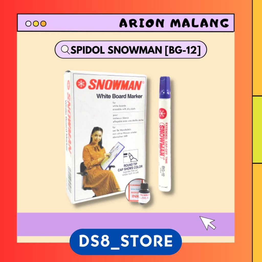 Jual Spidol Whiteboard Besar BG-12 SNOWMAN | Shopee Indonesia