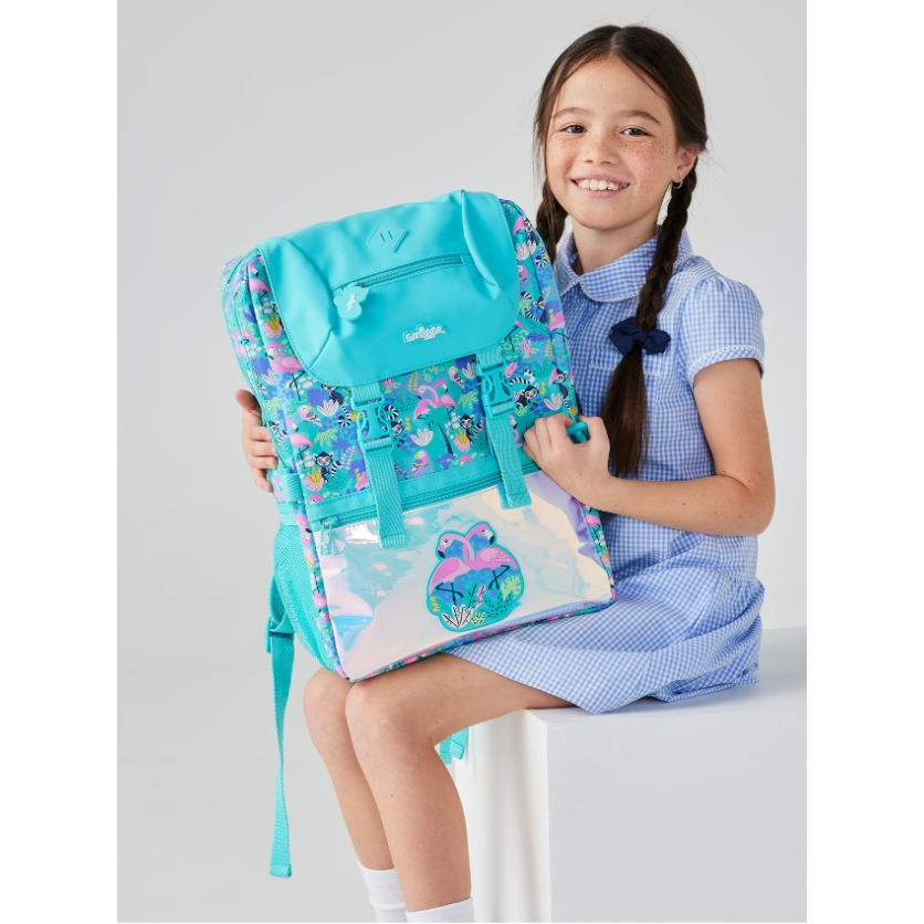 Jual Smiggle Flamingo green backpack lunchbag hardtop bottle original ...