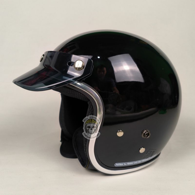 Jual Helm bogo pet transparan wanita dewasa pria retro sni | Shopee ...