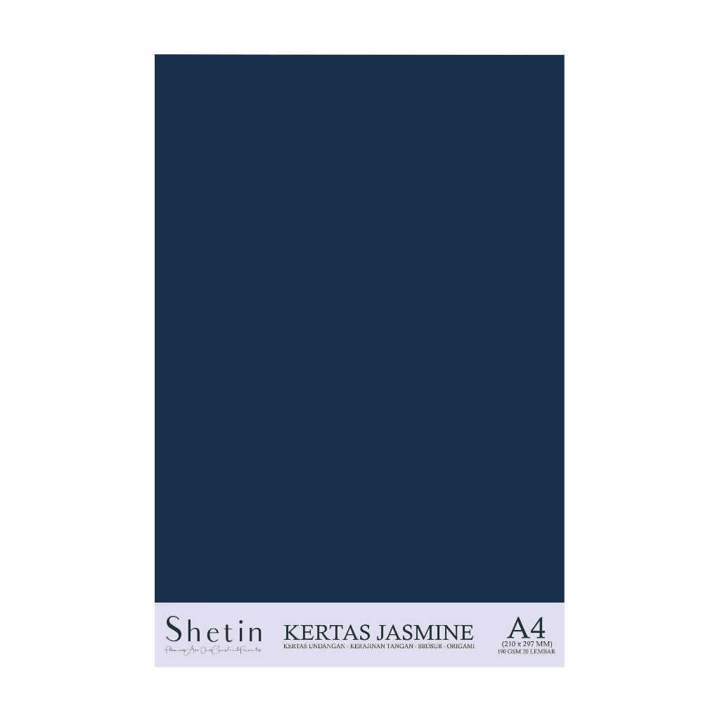 Jual Shetin Kertas Jasmine A4 Biru Tua / Deep Blue 220 Gsm Paper Flower ...