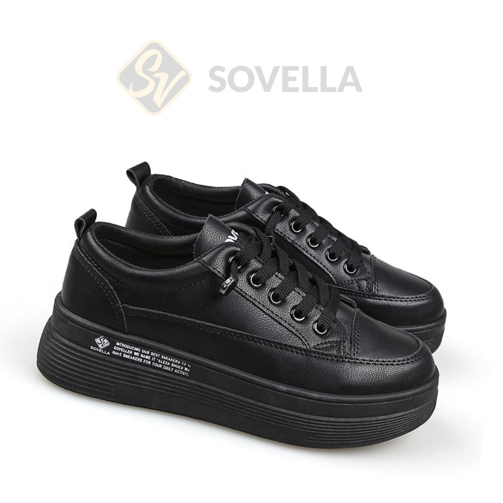 Jual SOVELLA Alexa Sepatu Kets Hitam Putih Kekinian | Shopee Indonesia