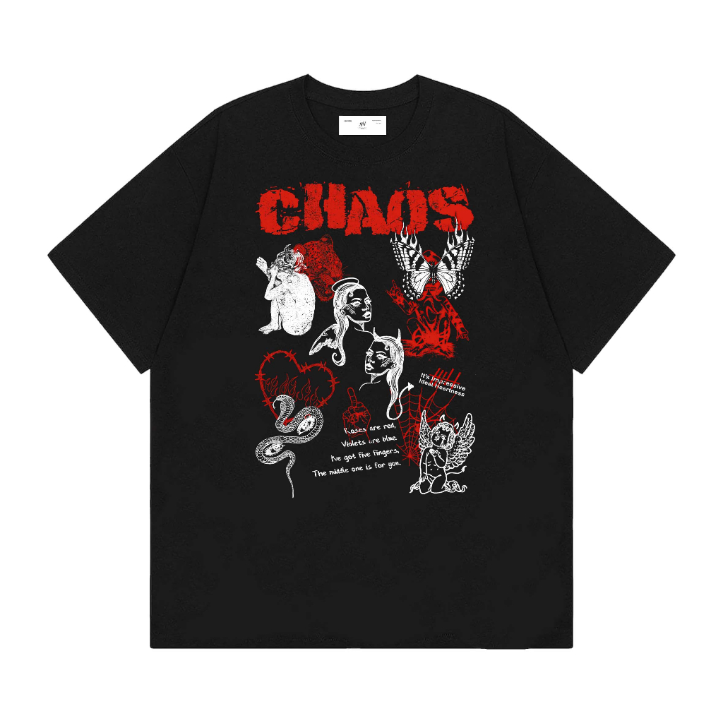 Jual iiih T-Shirt Chaos Black Tees Unisex | Shopee Indonesia