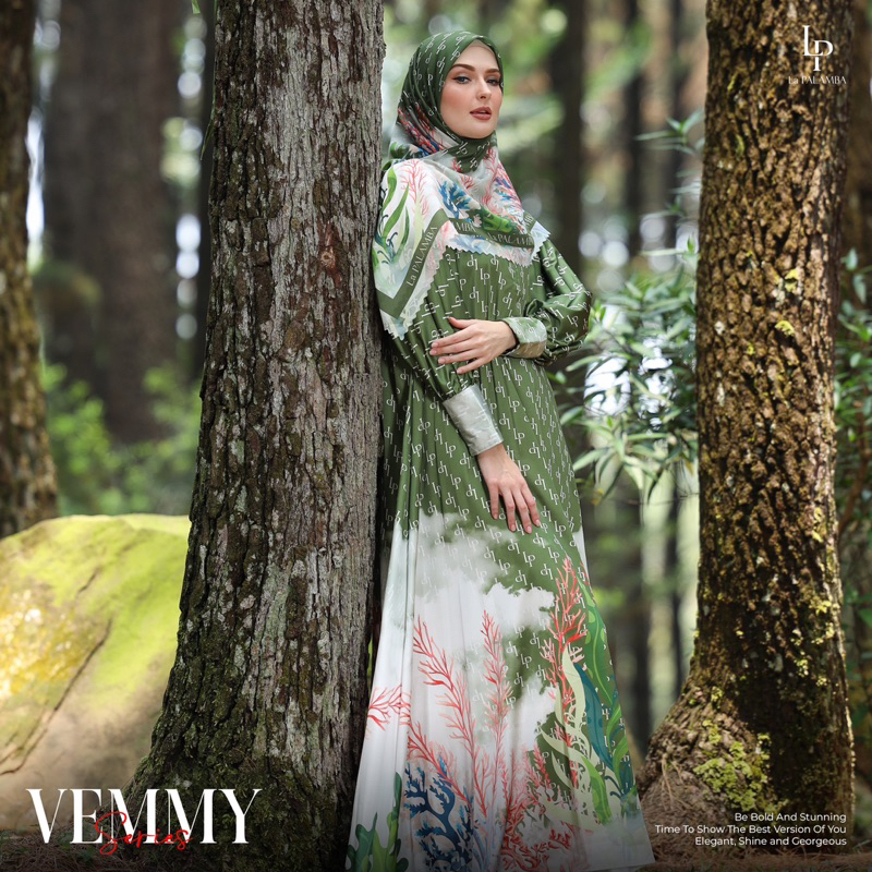 Jual VEMMY SERIES (gamis FREE Scarft) by LA PALAMBA | Shopee Indonesia