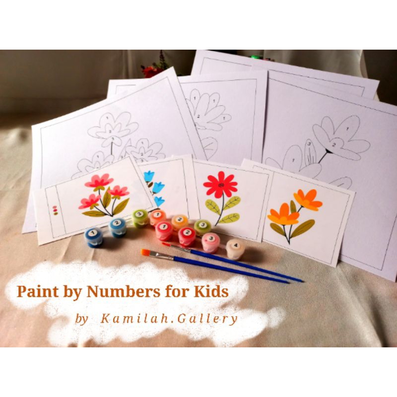 Jual Paint by Numbers for Kids Varian Bunga / Lukis Gambar dengan Angka ...