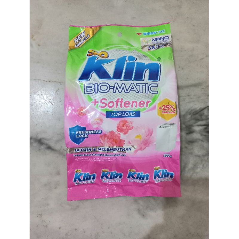 Jual SO KLIN BIO MATIC SOFTENER TOP LOAD 800GR | Shopee Indonesia