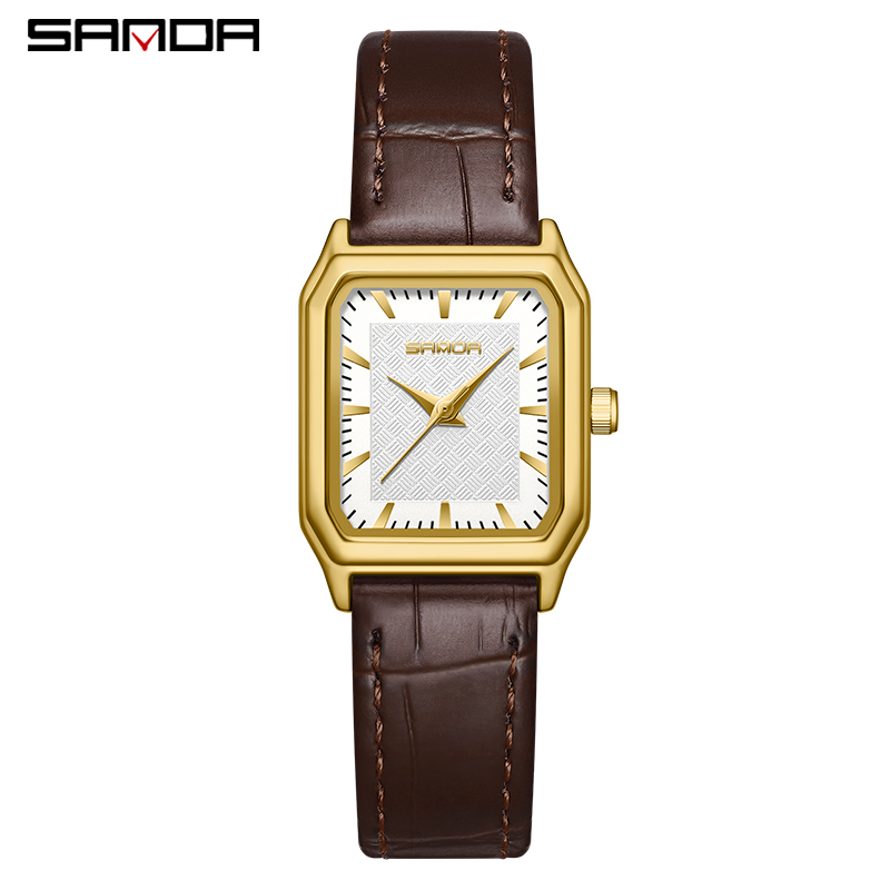 Jual SANDA 1121 Jam Tangan Wanita Analog Retro Style Tali Kulit Quartz ...