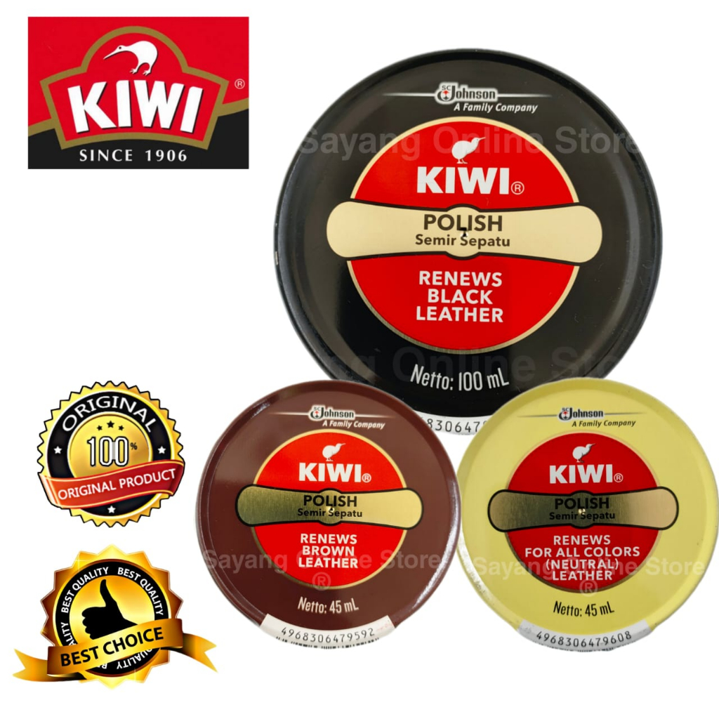 Jual Kiwi Shoe Paste Polish Semir Sepatu Black Brown Neutral 17.5 ml 45 ml | Shopee Indonesia