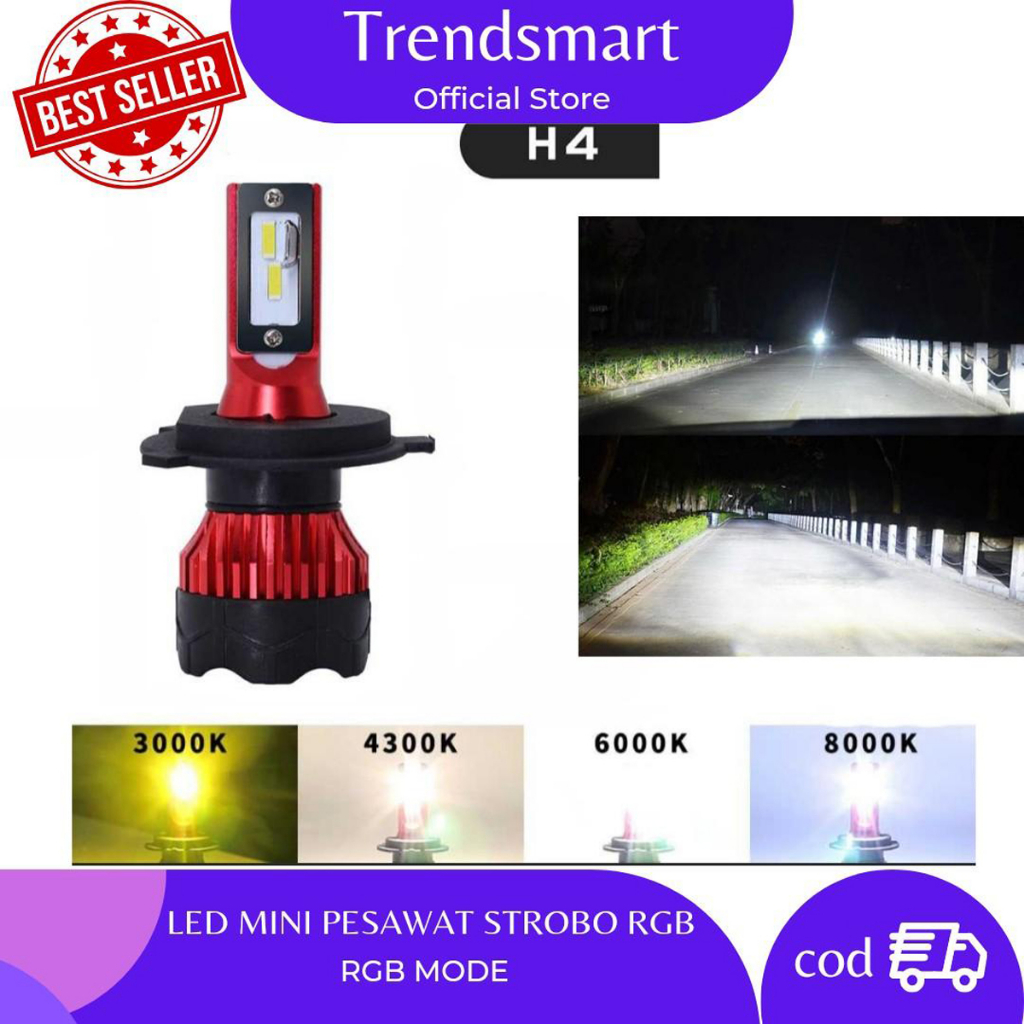 Jual LAMPU UTAMA HEADLIGHT LED MOBIL H4 H11 LED ZES 12000LM GT LIGHT 55W SUPER TERANG | Shopee ...