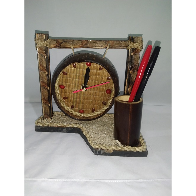 Jual Hiasan Meja Jam Meja Antik Dilengkapi Tempat Pen (Alat Tulis) Unik ...