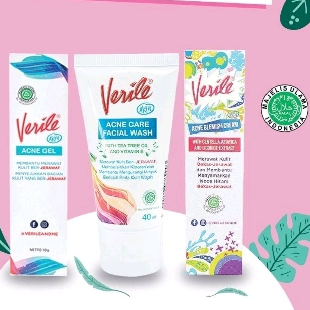 Jual VERILE Acne Gel | Facial Wash | Blemish Cream | Shopee Indonesia