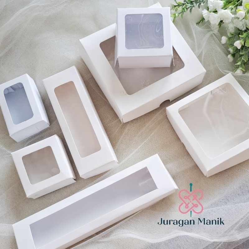 Jual (10 PCS) BOX SOUVENIR SOFT BOX MIKA FRAME PUTIH | Shopee Indonesia