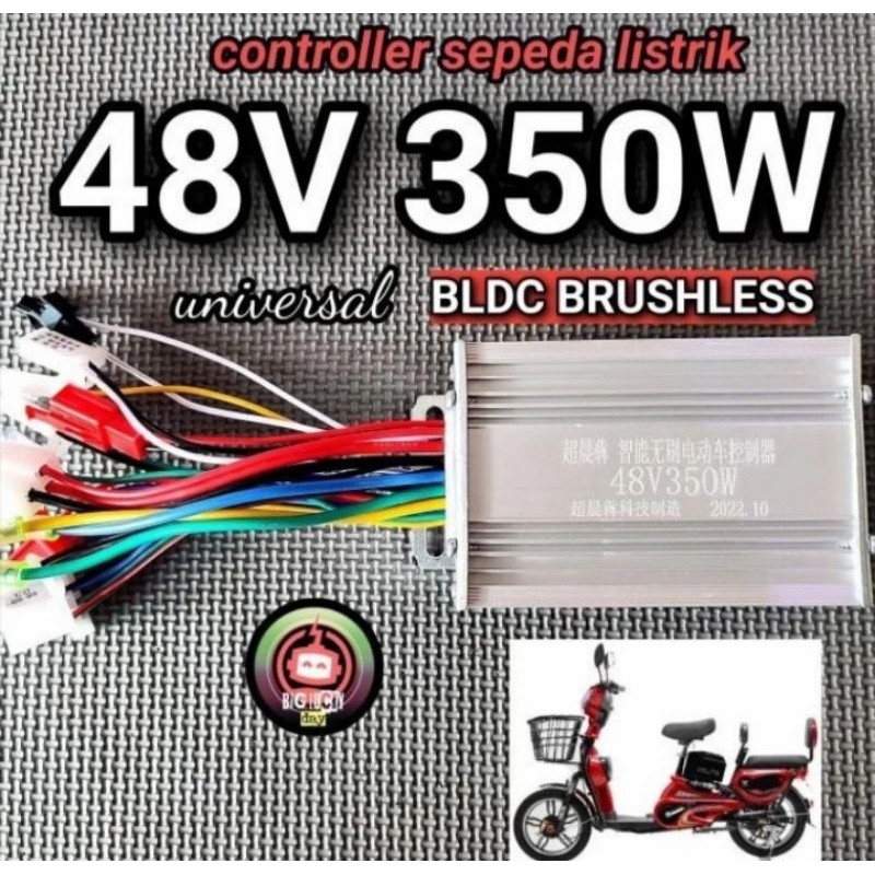 Jual 36v / 48v 350w Kontroler Sepeda Listrik Motor Controller Brushless ...