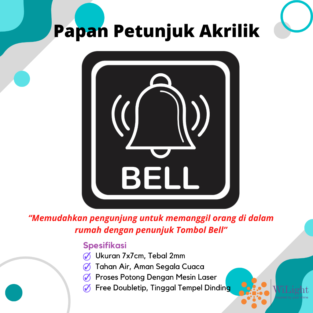 Jual Papan Akrilik Tanda Bel | Sign Acrylic Bell | Papan Akrilik ...