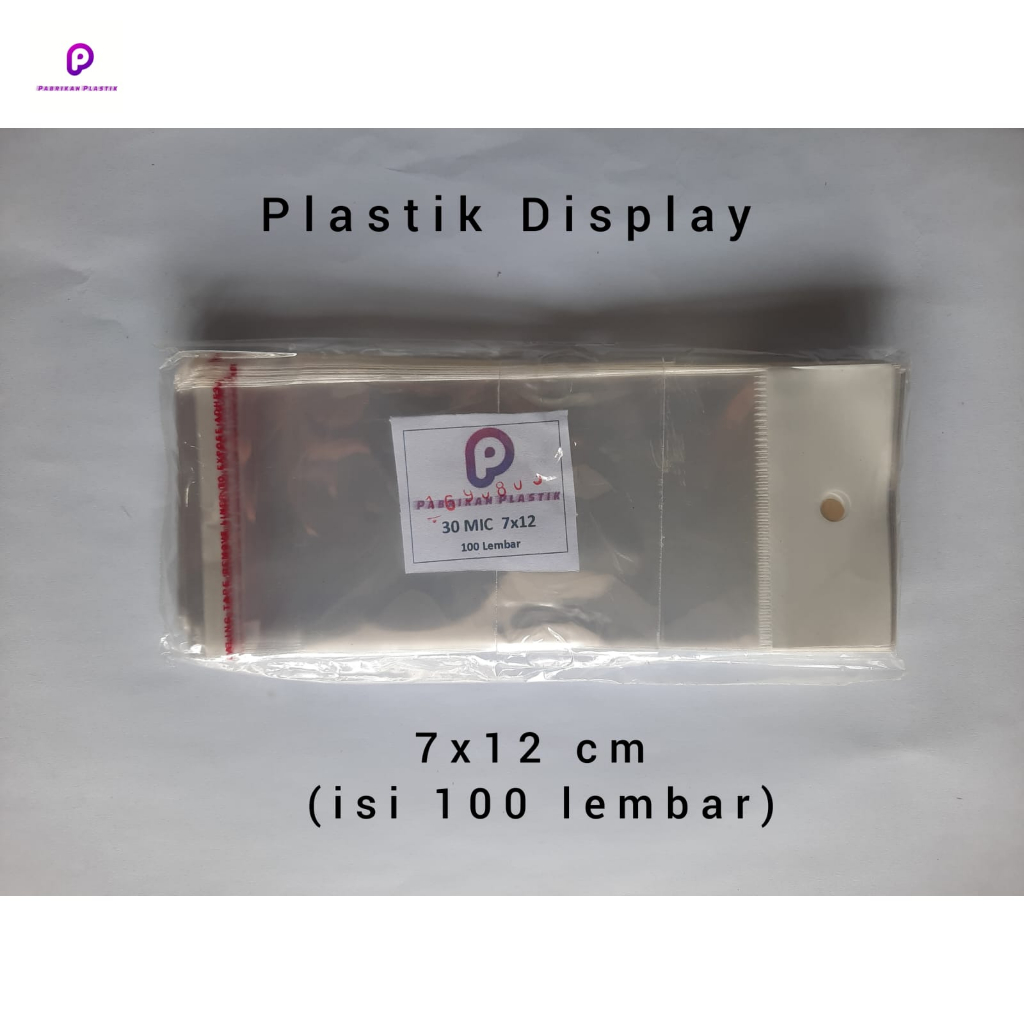 Jual Plastik Display / Plastik Perlize / Plastik Opp Gantung isi 100 ...